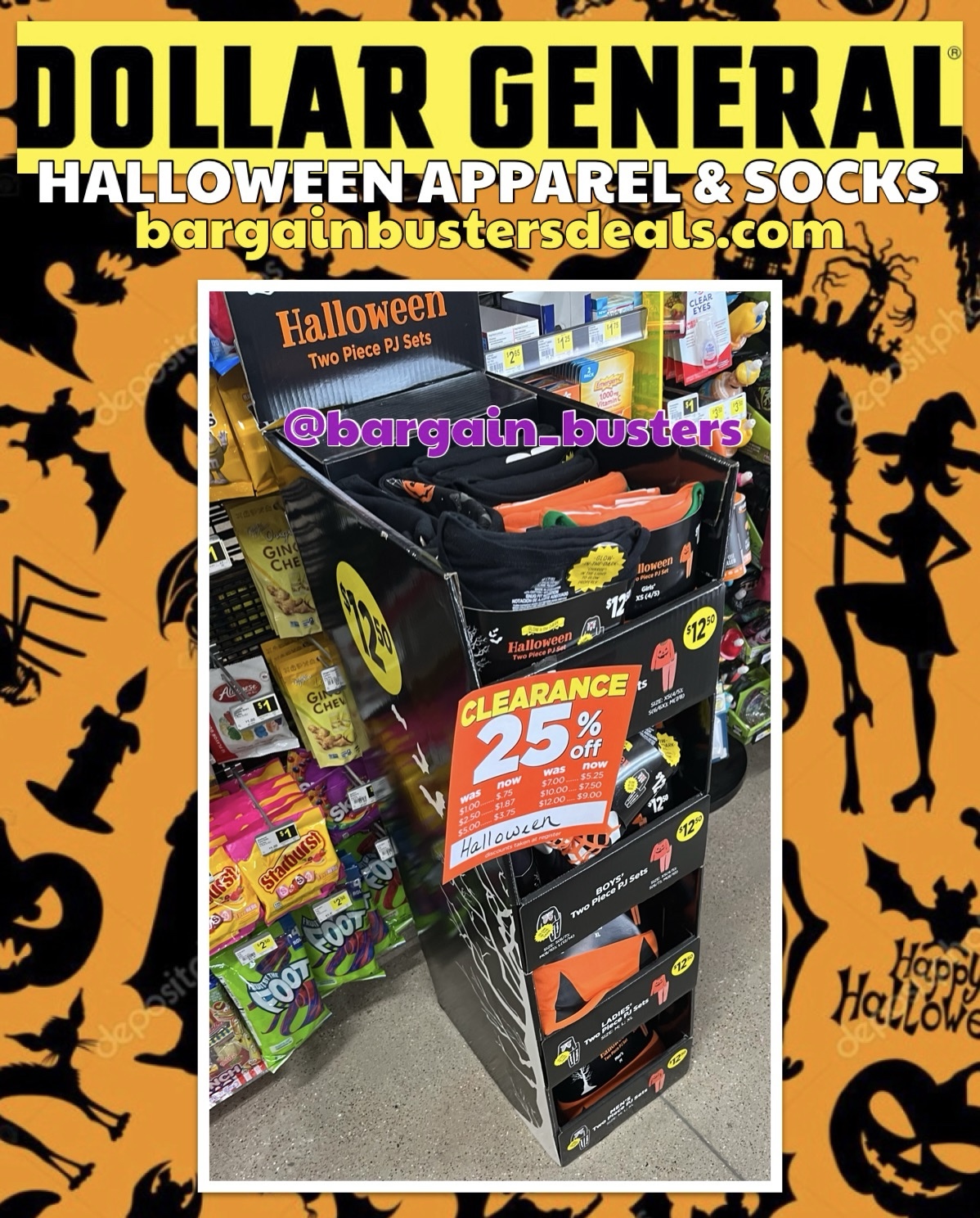 Halloween Apparel & Socks List & Visuals @ Dollar General – Bargain ...