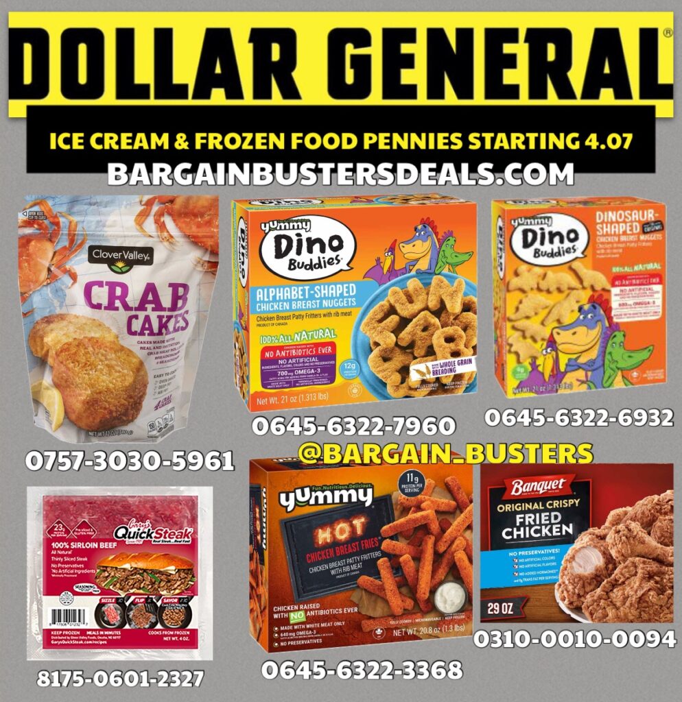 Dollar General Ice Cream & Frozen Food Penny List STARTING 4.07.25 ...
