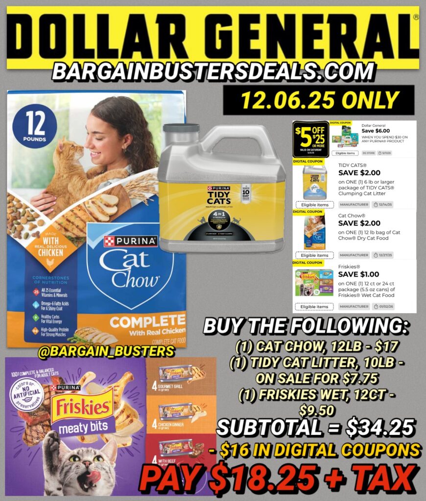(4) Cat $5/25 & $6/30 Purina Scenarios @ Dollar General – Bargain ...